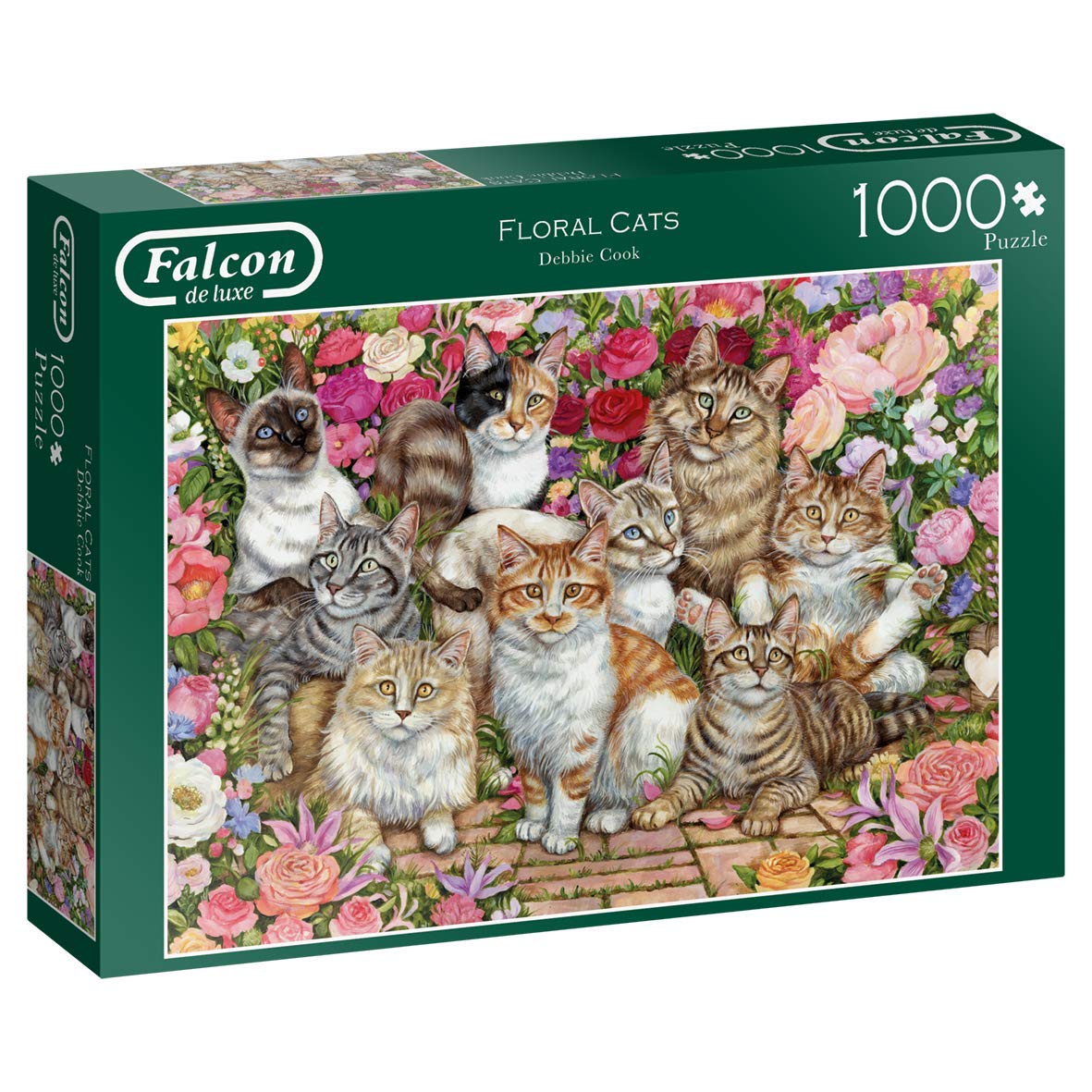Puzzle 1000 Gatos Y Flores De FALCON