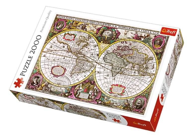 Puzzle 2000 Mapa, 1630 De TREFL En Puzzles Tu Me Completas