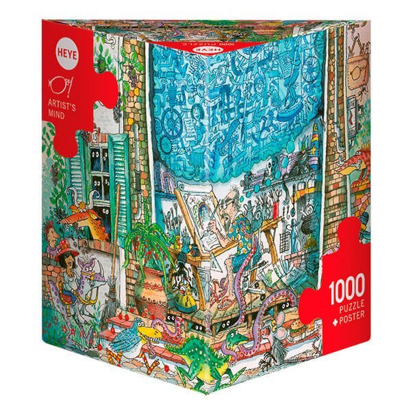 Puzzle-heye-mente-del-artista-korky-paul-caja-triangular-1000-piezas ...