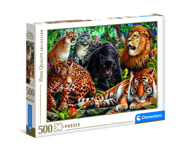 Puzzle 500 Gatos Salvajes De CLEMENTONI