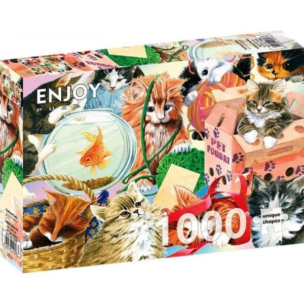 Puzzle 1000 Gatos Curiosos De ENJOY PUZZLES